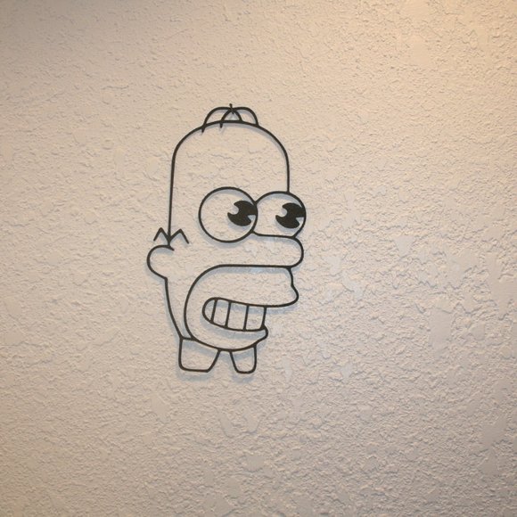 Hand Crafted | Art | Homer Simpson Face Wall Decor 3d Printed ...